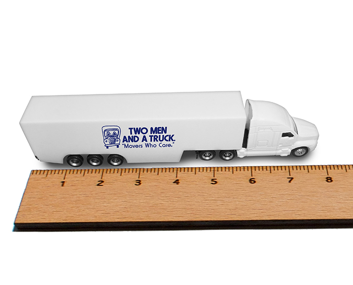 8" Die Cast Replica Traditional Transport Hauler (White Hauler/White ...